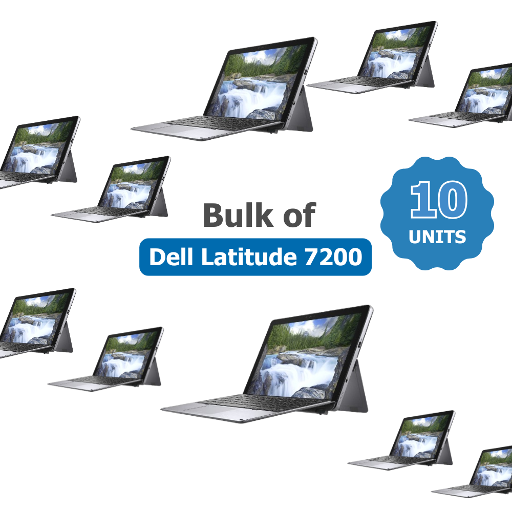 Bulk of 10x Dell Latitude 7200 2-in-1 13" Laptop